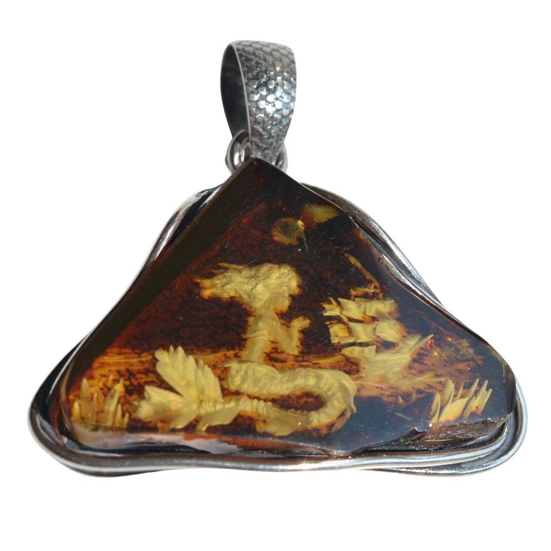 Baltic Amber Mermaid Intaglio Necklace – The Amber Lady